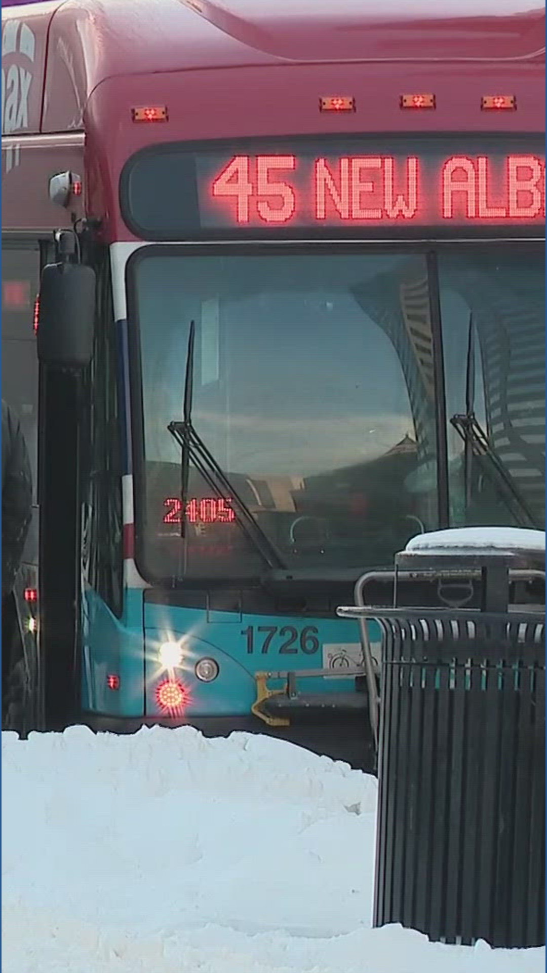 Snow-covered bus stops create safety concerns for COTA riders after ...