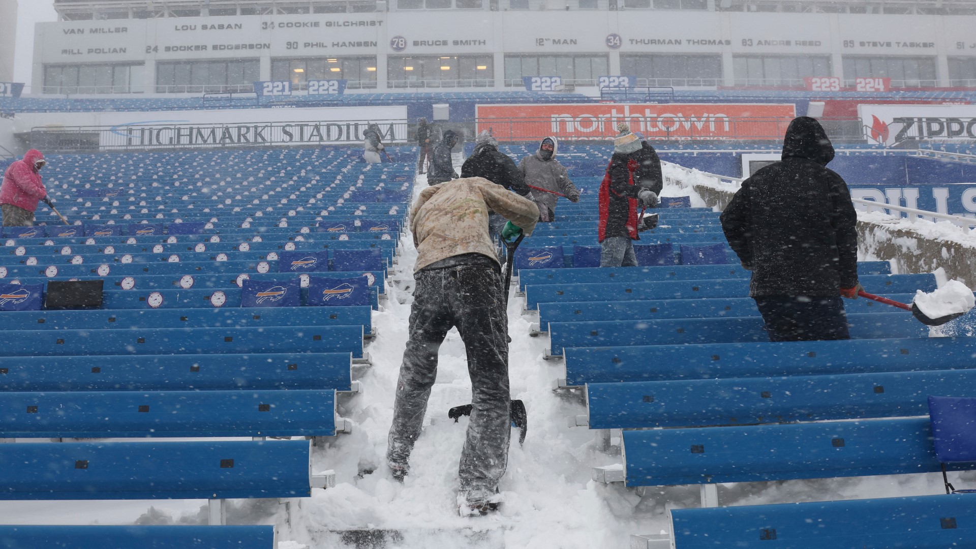 Snow-covered stadium for Bills' playoff game vs. Steelers | 10tv.com