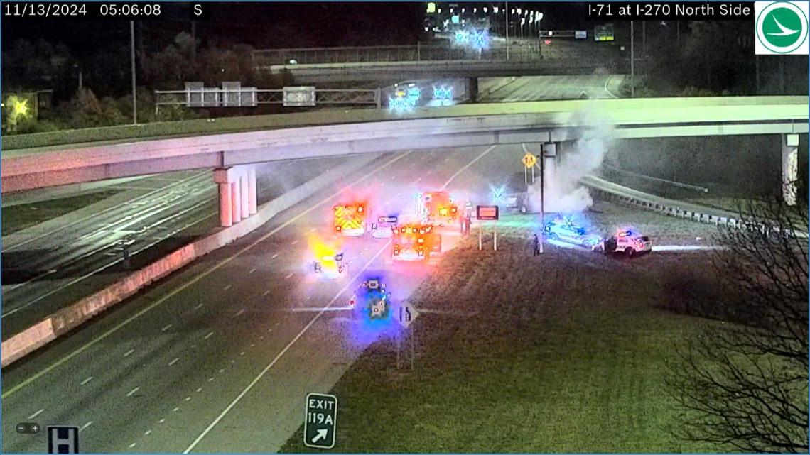 1 injured after vehicle fire on I-71 in Columbus | 10tv.com