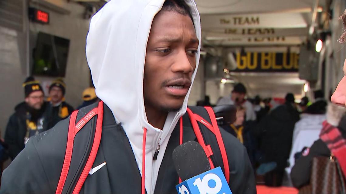 Carnell Tate postgame interview | Ohio State vs. Michigan | 10tv.com