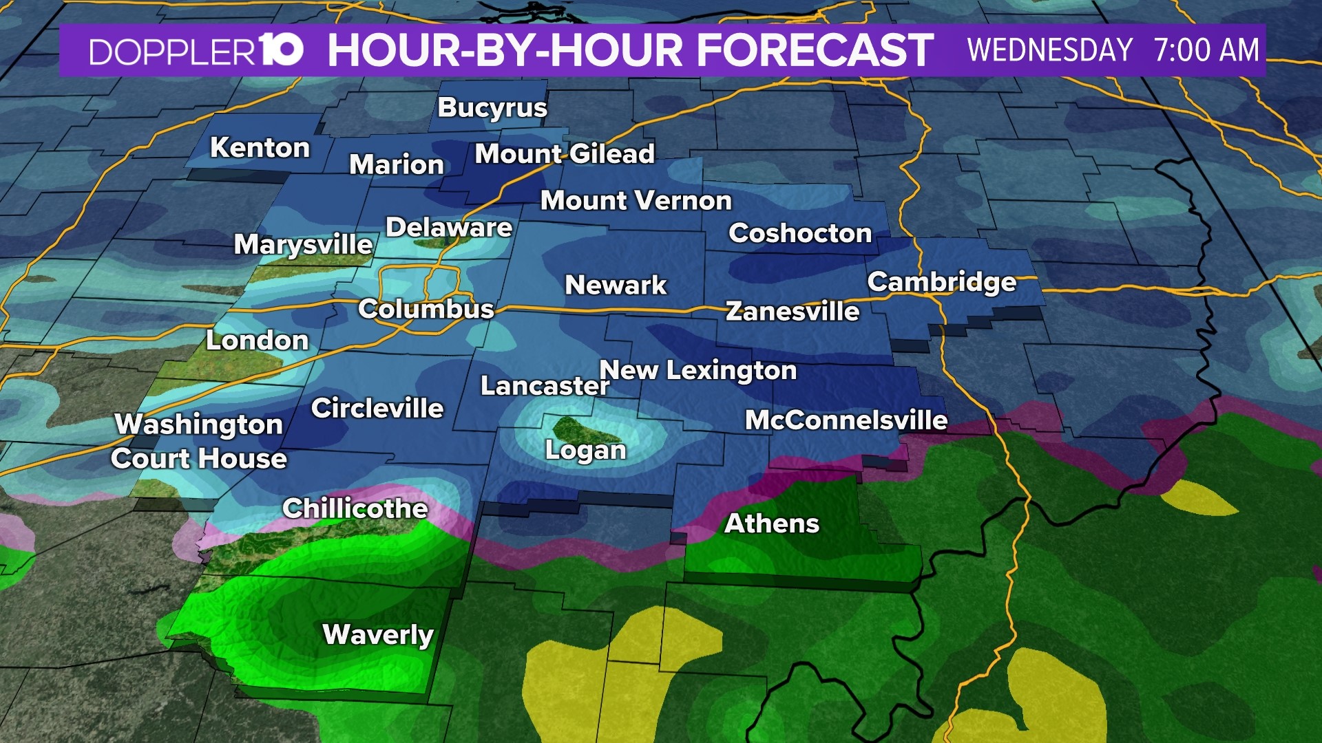 Wednesday hour-by-hour forecast | Jan. 25, 2023 | 10tv.com
