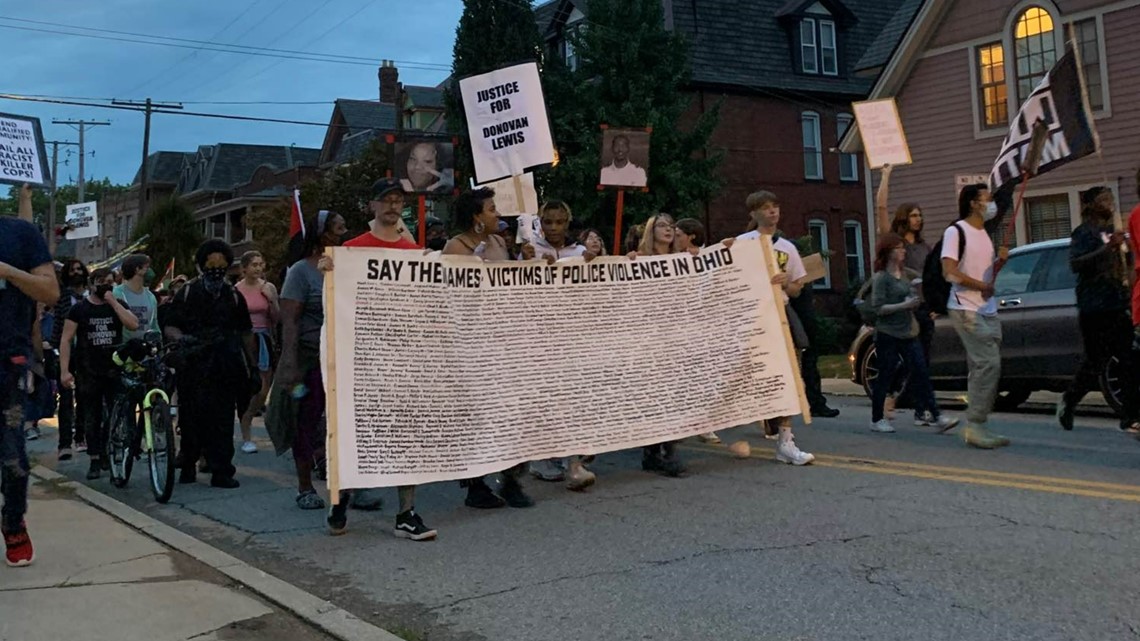 Columbus protesters march for justice in death of Donovan Lewis | 10tv.com