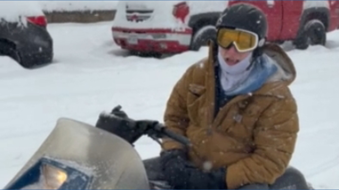 Kid takes 1986 snowmobile for a ride through Upper Arlington | 10tv.com