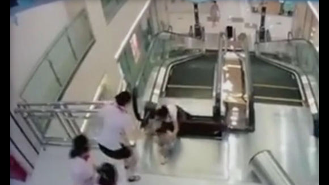 Mom Saves Son On Collapsing Escalator Before Falling To Her Death ...