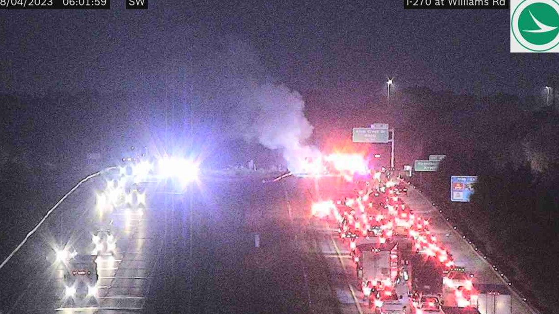 I-270 beyond US 33 reopens after 3-vehicle crash causes heavy delays ...