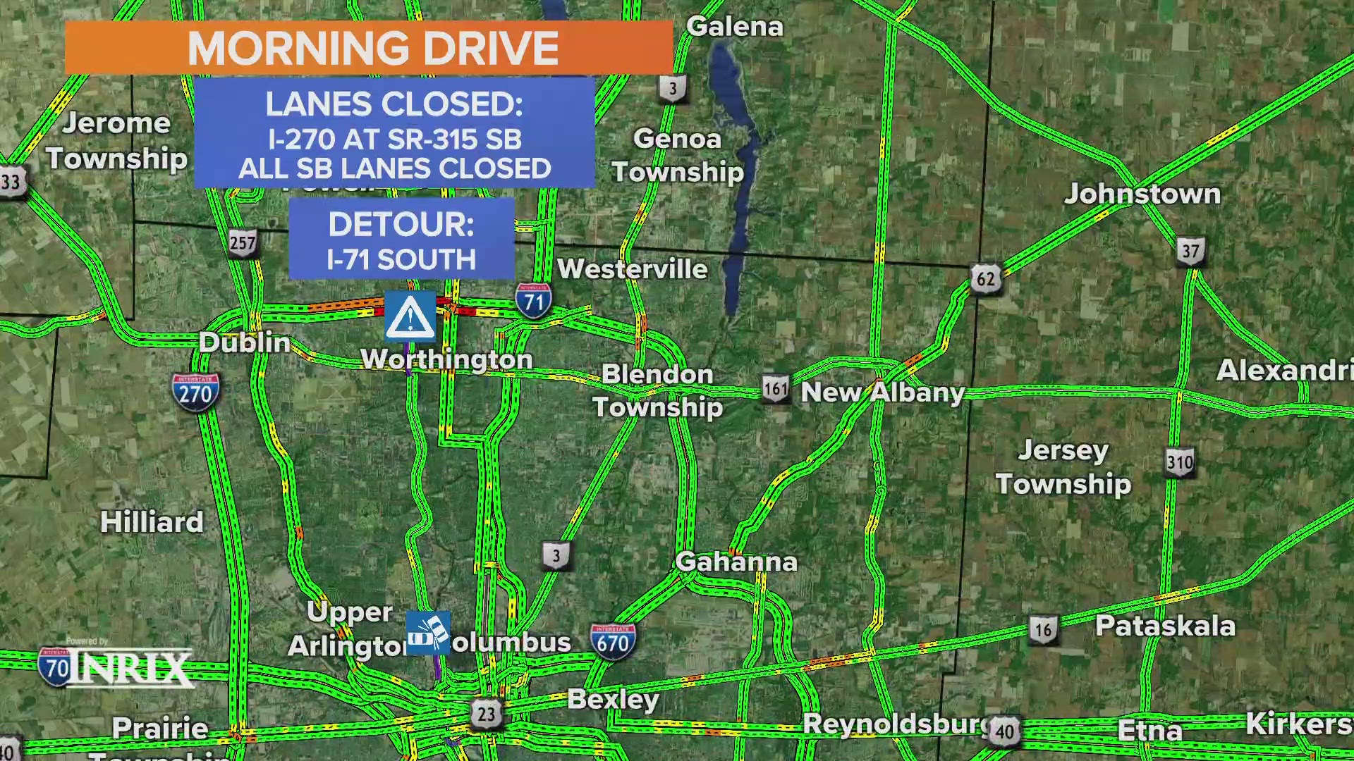 Crash forces closure on state Route 315 beyond Cannon Drive/King Avenue ...