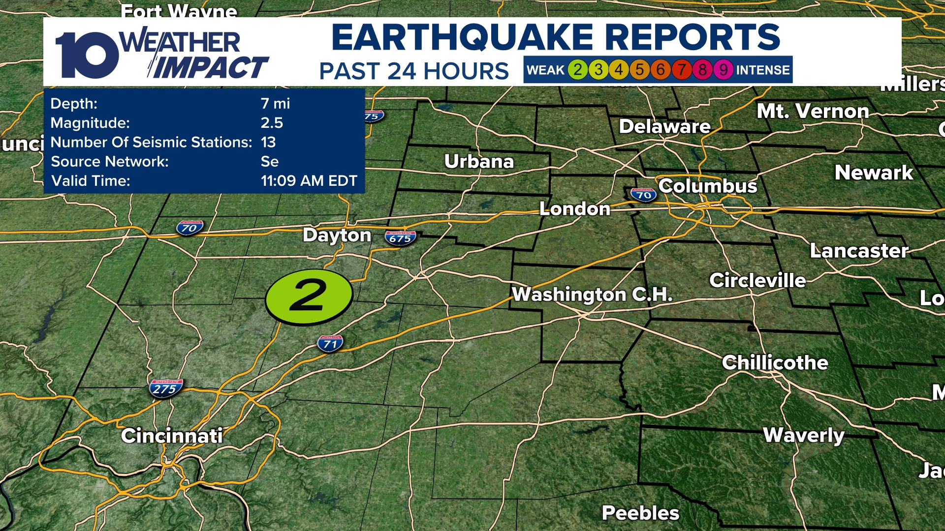 Ohio city records magnitude 2.5 earthquake Sunday morning | 10tv.com