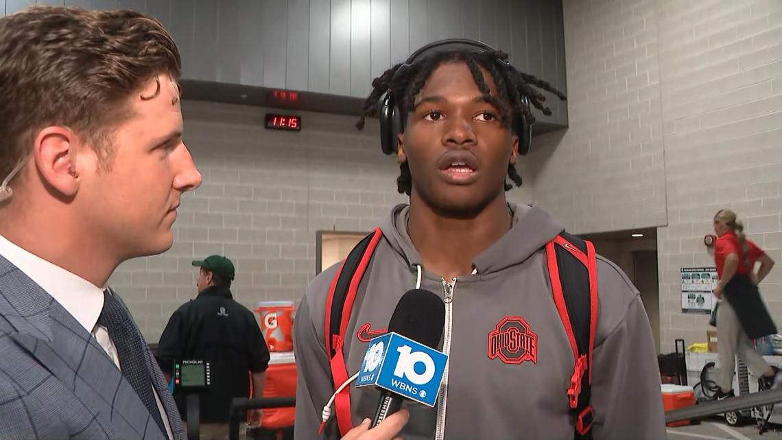 Jeremiah Smith postgame interview | Ohio State vs Michigan State | 10tv.com