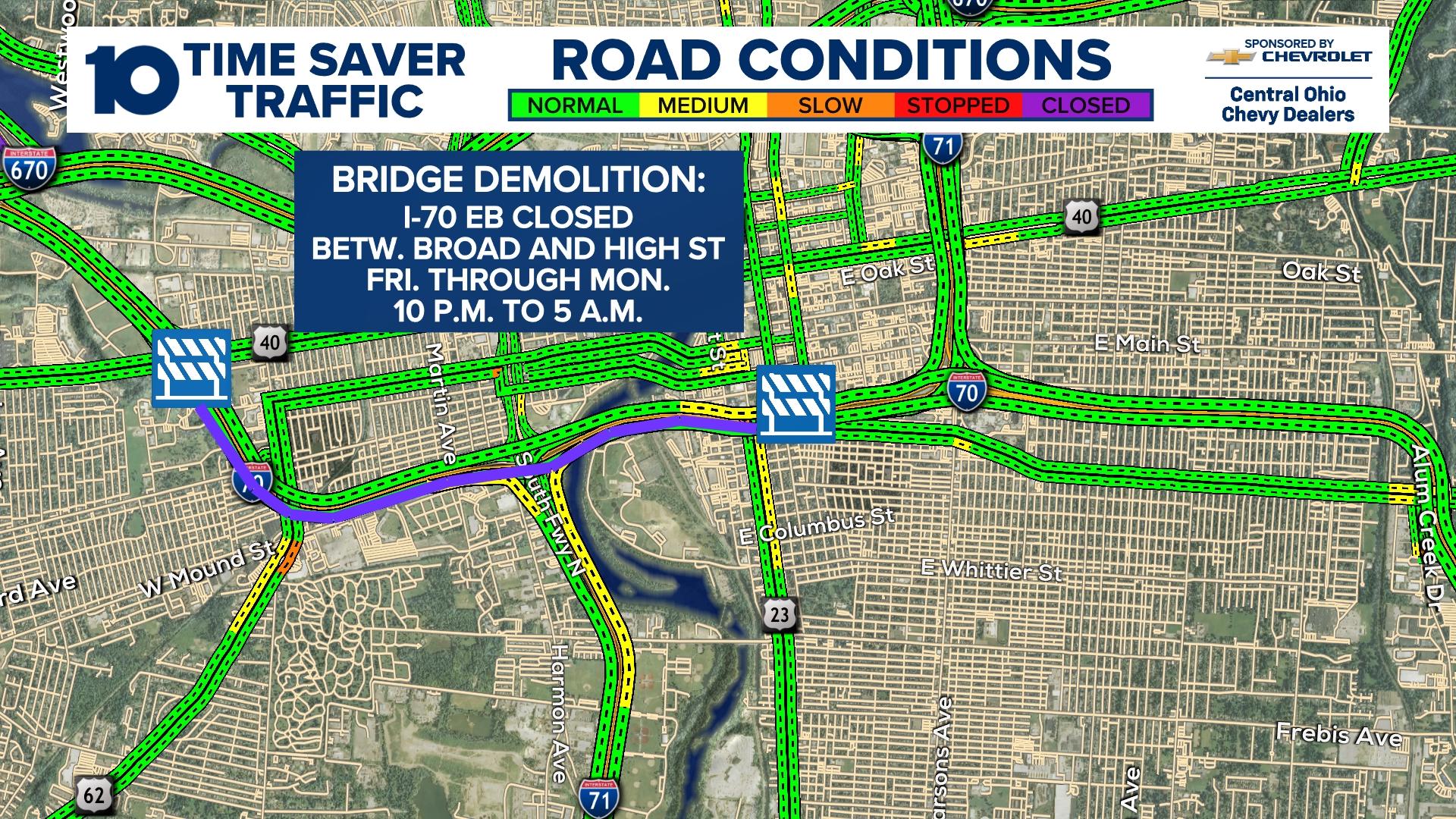 Multiple parts of downtown Columbus highways to close over the weekend ...