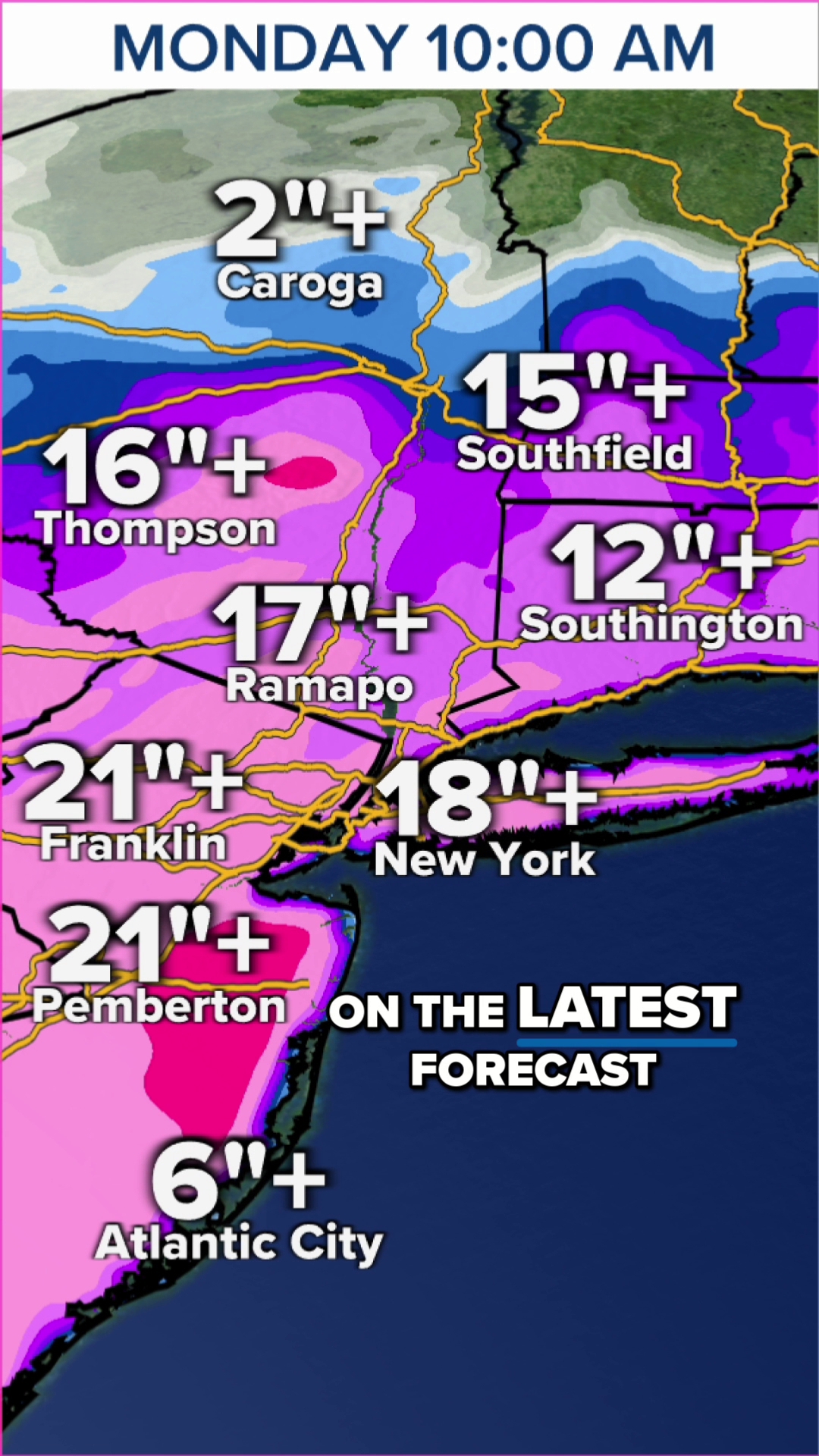 East coast blizzard: Several feet of snow, dangerous winds possible ...