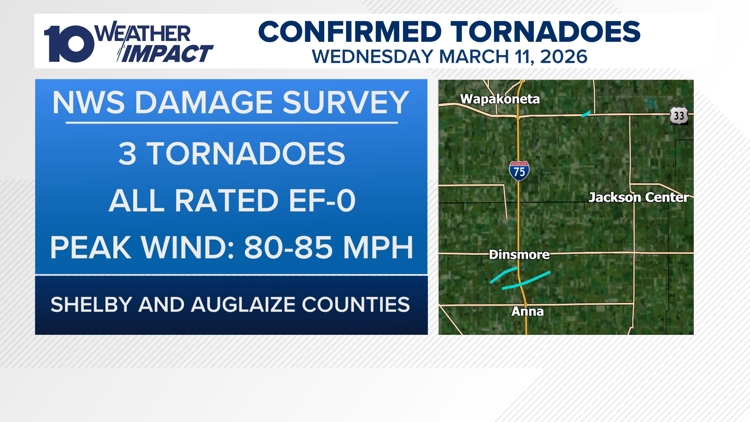 National Weather Service confirms 3 tornadoes during Wednesday's storms ...