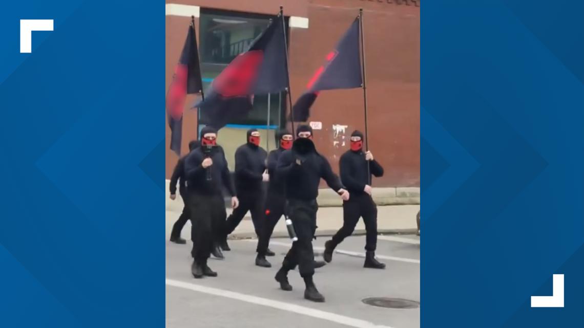 Neo-Nazi group marches in Columbus, Ohio | wqad.com