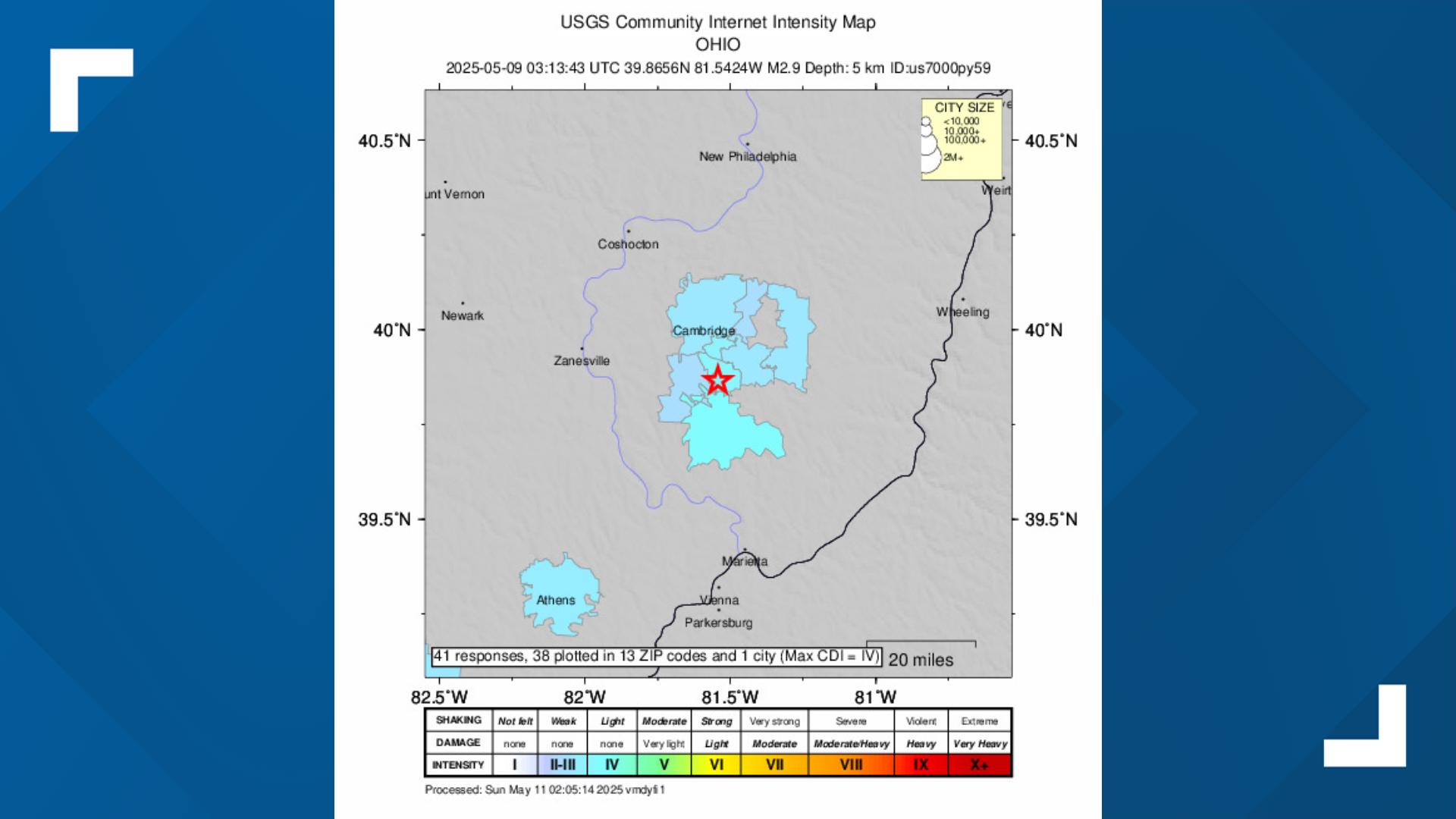 Ohio residents feel 2.9 magnitude earthquake near Pleasant City | 10tv.com