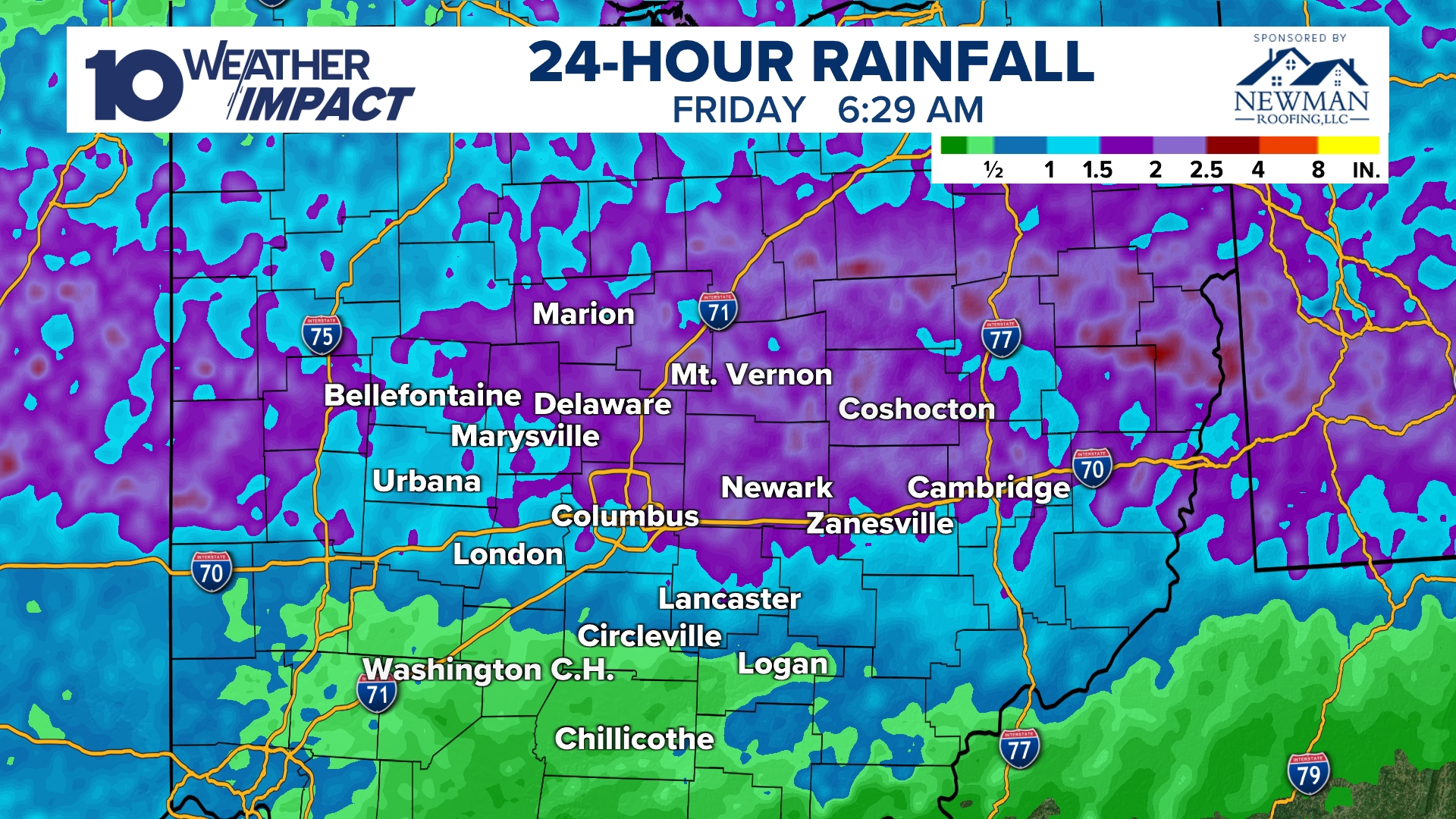 Heavy rain leads to flooding across central Ohio | 10tv.com