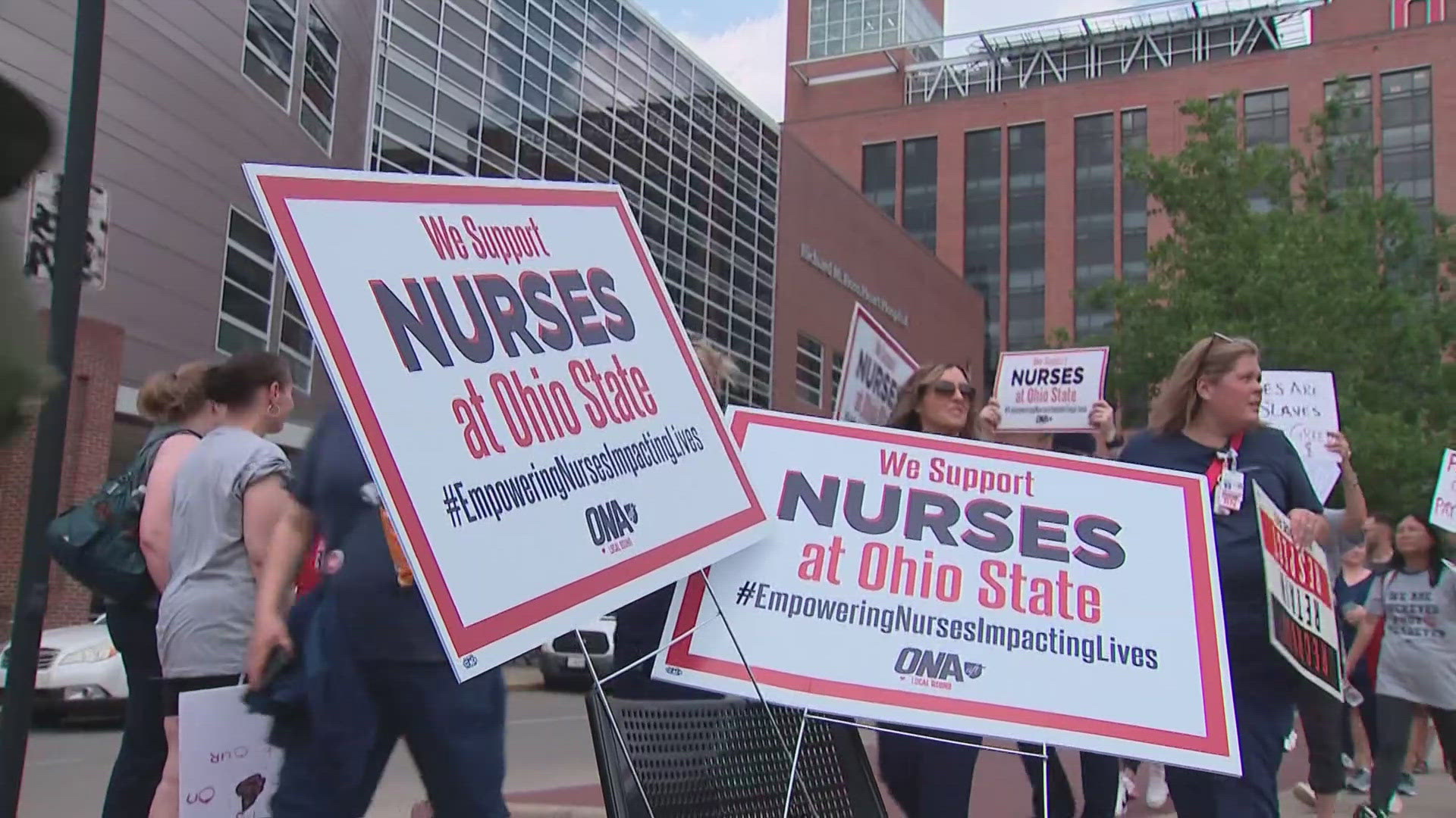 Wexner Medical Center nurses demand better pay and security in protests ...