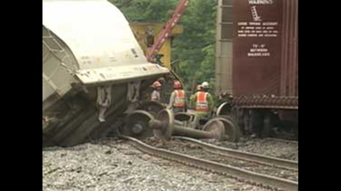 Train Slams Into Tractor-Trailer, Derailing Cars | 10tv.com