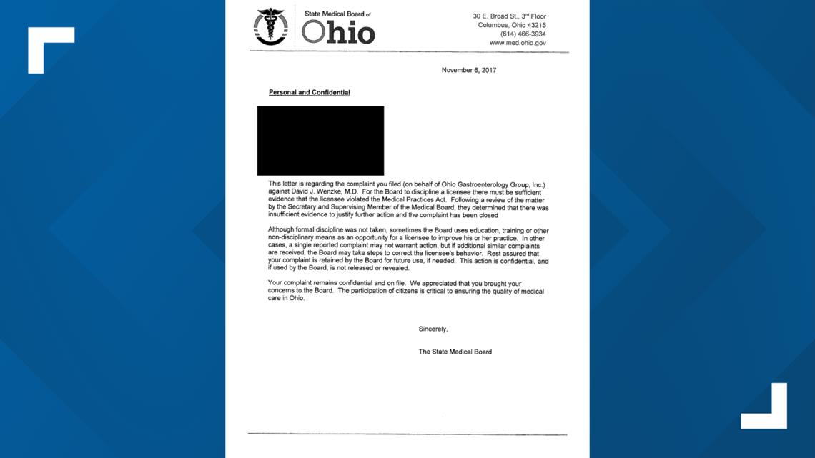 Ohio Gastro claims they reported Dr. David Wenzke twice | 10tv.com