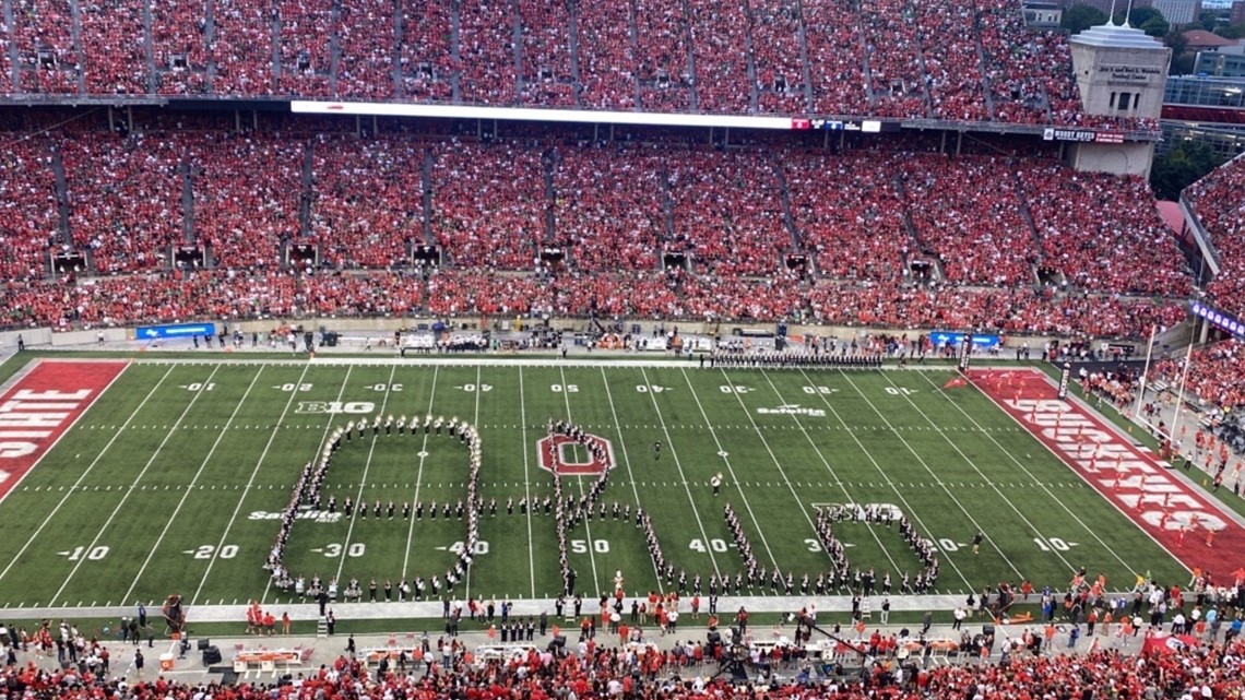 Ohio State Marching Band performs 'Script Ohio' at Notre Dame game ...