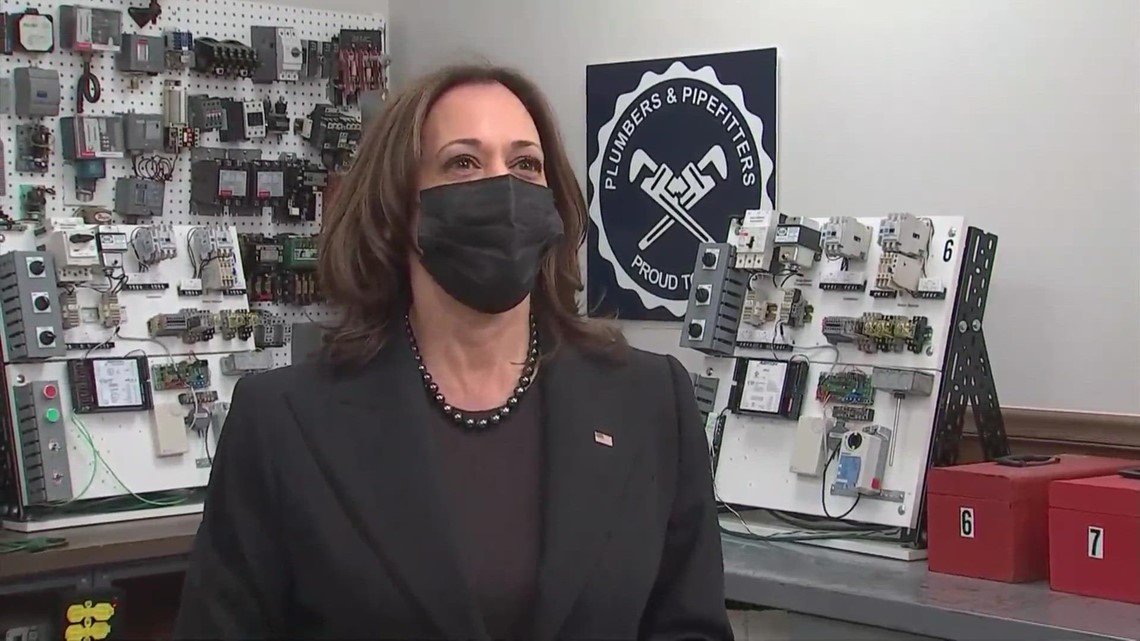 Full interview: 10TV's Andrew Kinsey speaks with VP Harris during ...