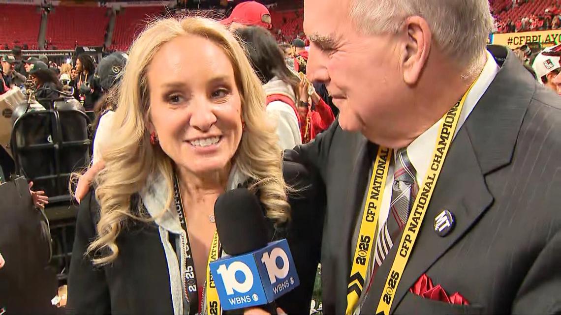 Ryan Day's wife Nina reacts to Ohio State national championship win ...