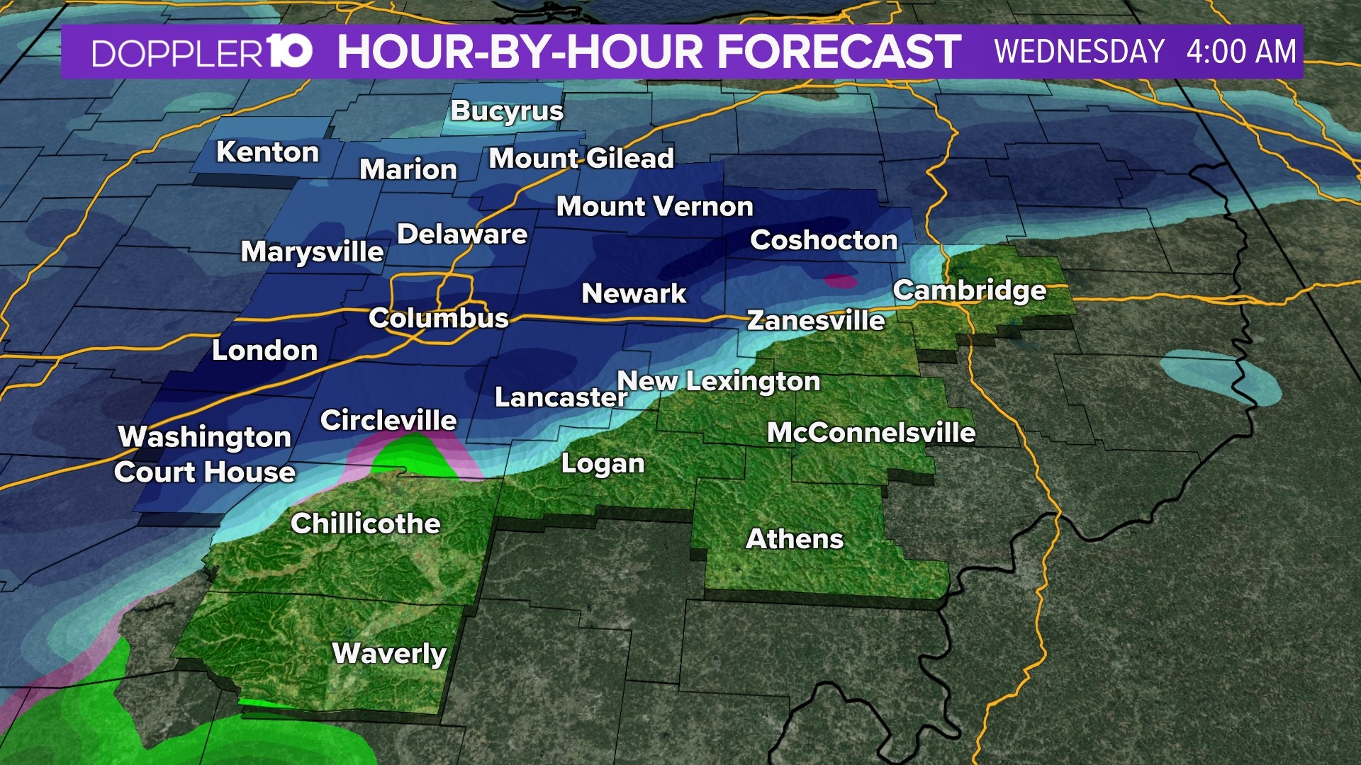 Wednesday hour-by-hour forecast | Jan. 25, 2023 | 10tv.com
