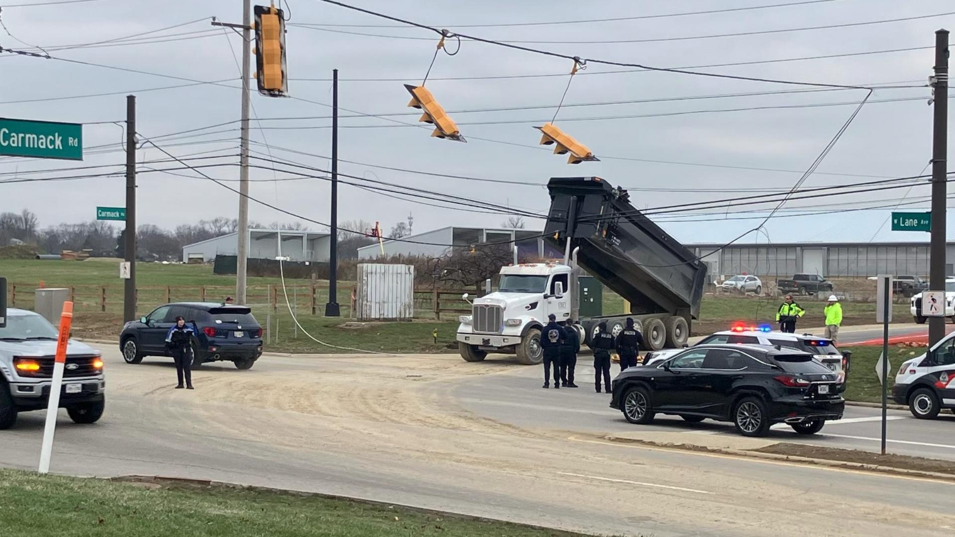 Dump truck crash causes power outages for over 2,800 near Ohio State ...