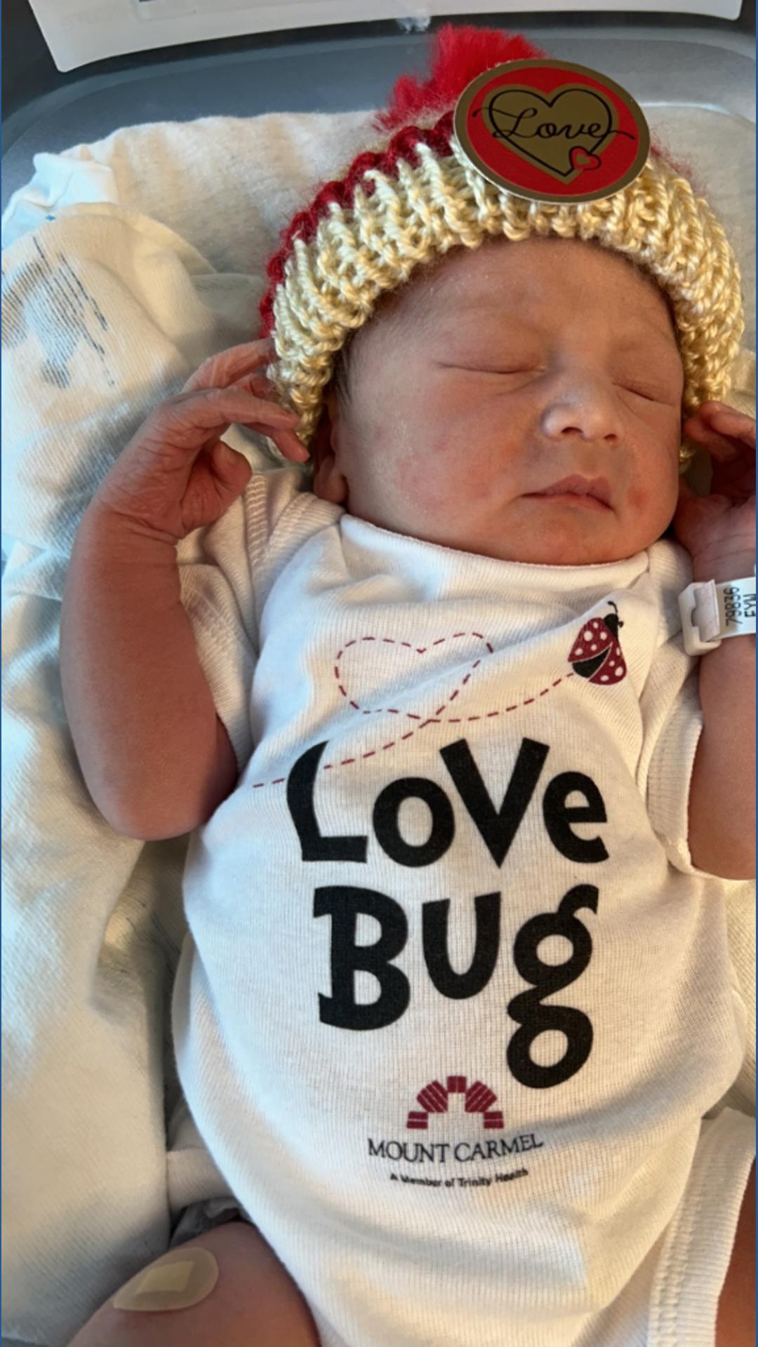 Newborns at Mount Carmel hospitals don 'Love Bug' onesies for Valentine ...