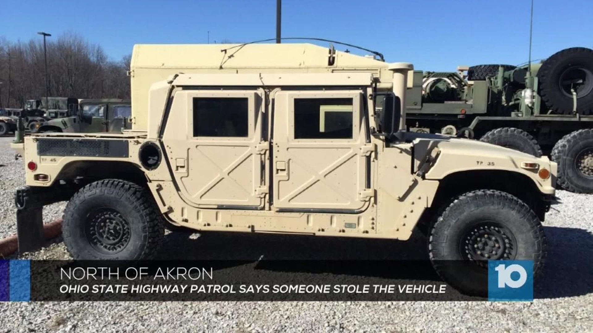 Ohio State Highway Patrol looking for stolen military Humvee | 10tv.com