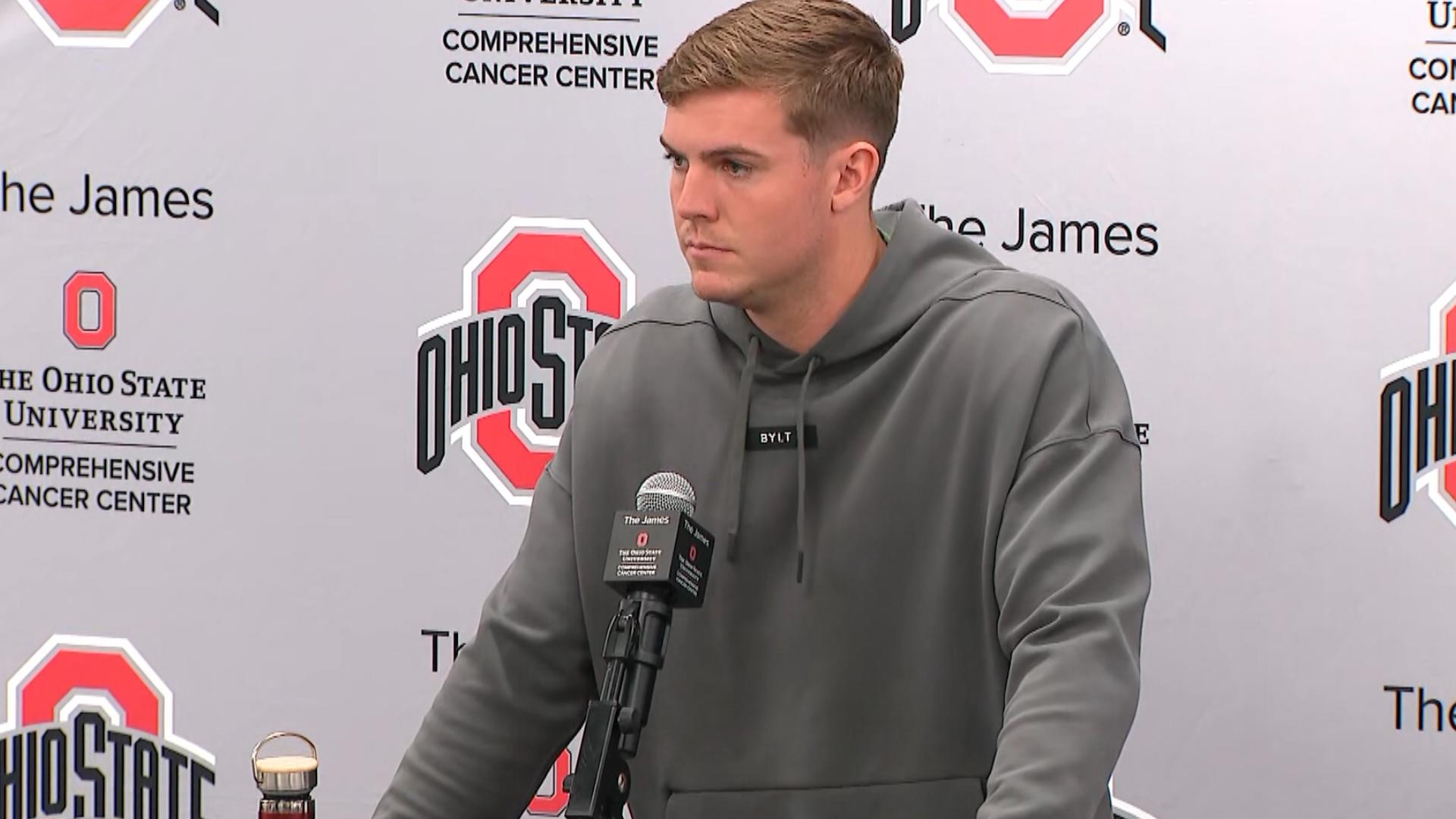 Will Howard pregame press conference | Ohio State-Oregon week | 10tv.com