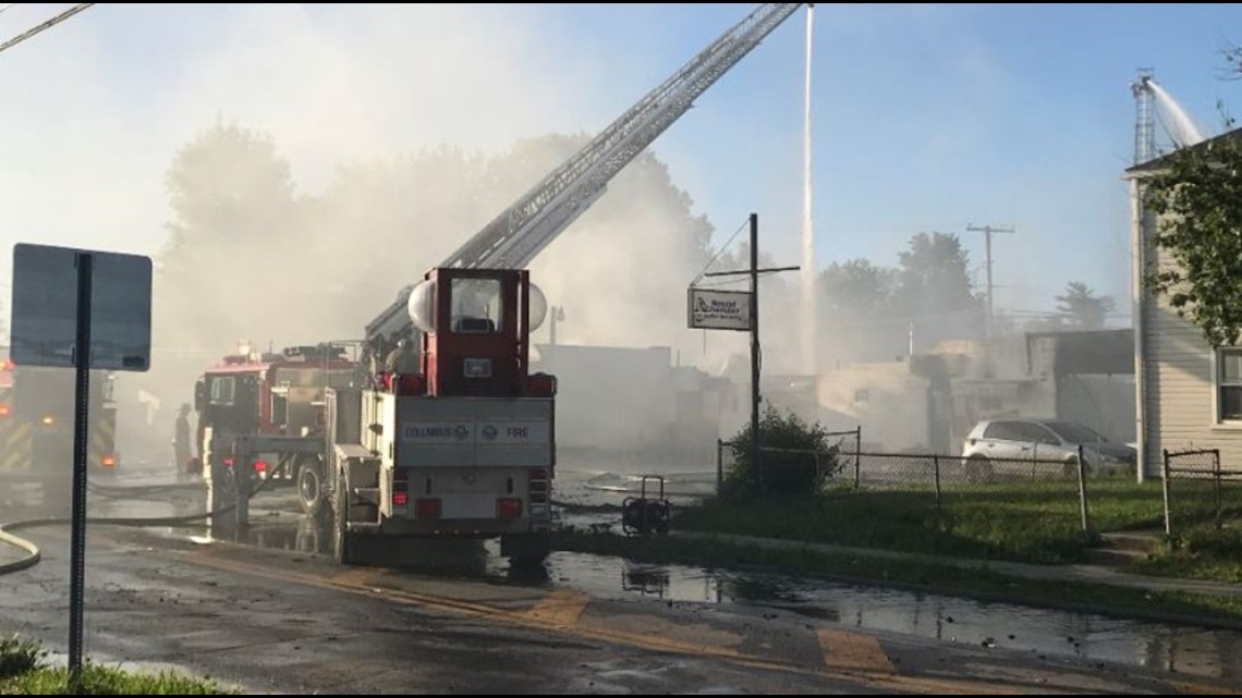 Firefighters battle large fire at business in north Columbus | 10tv.com