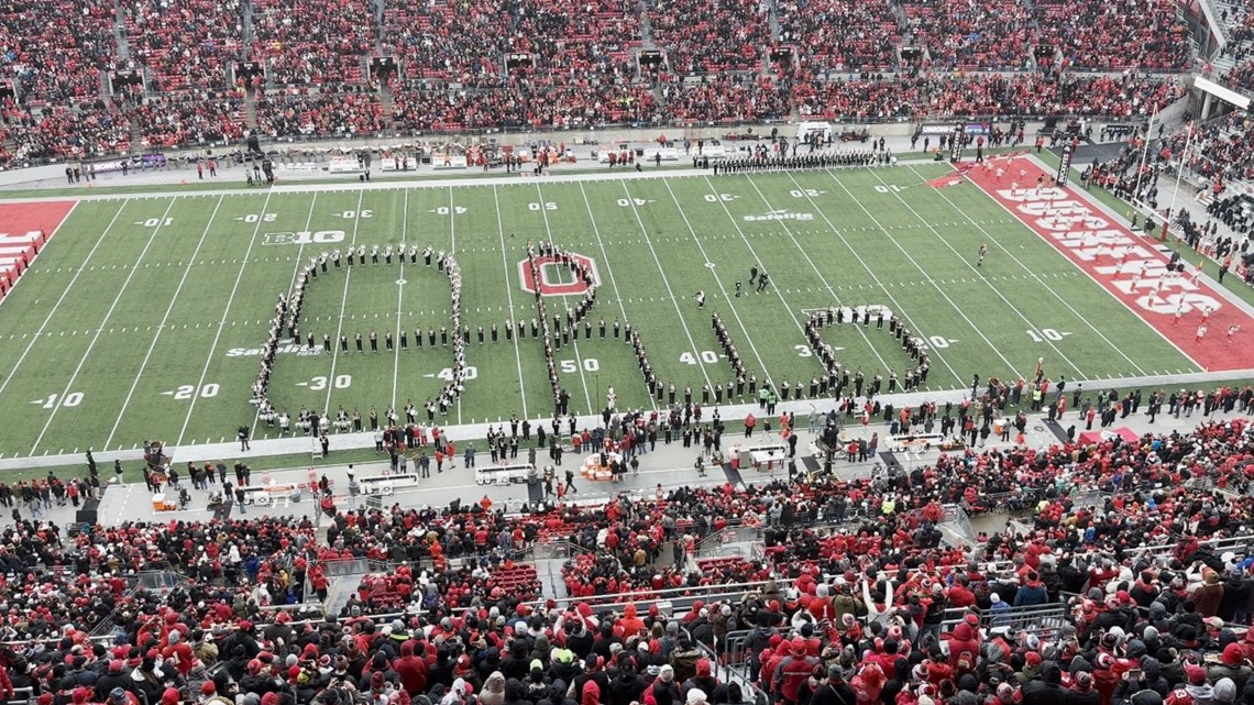 Ohio State Marching Band performs 'Script Ohio' before Indiana game ...