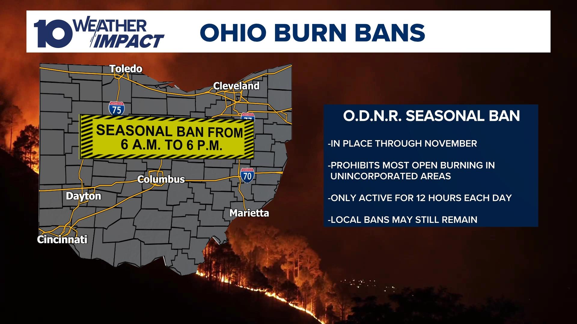 Seasonal burn ban in effect for Ohio in October, November | 10tv.com