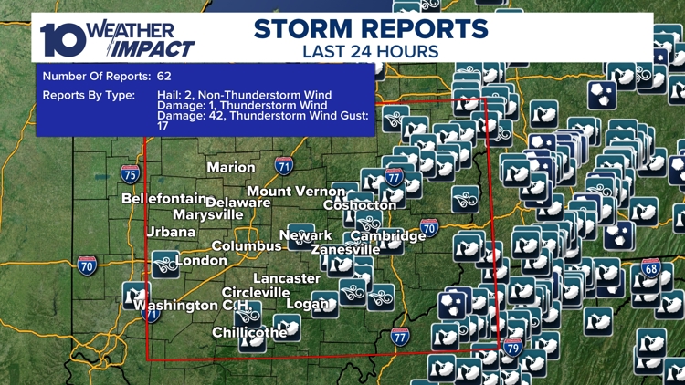 Storms move through central Ohio on Sunday afternoon, evening | 10tv.com