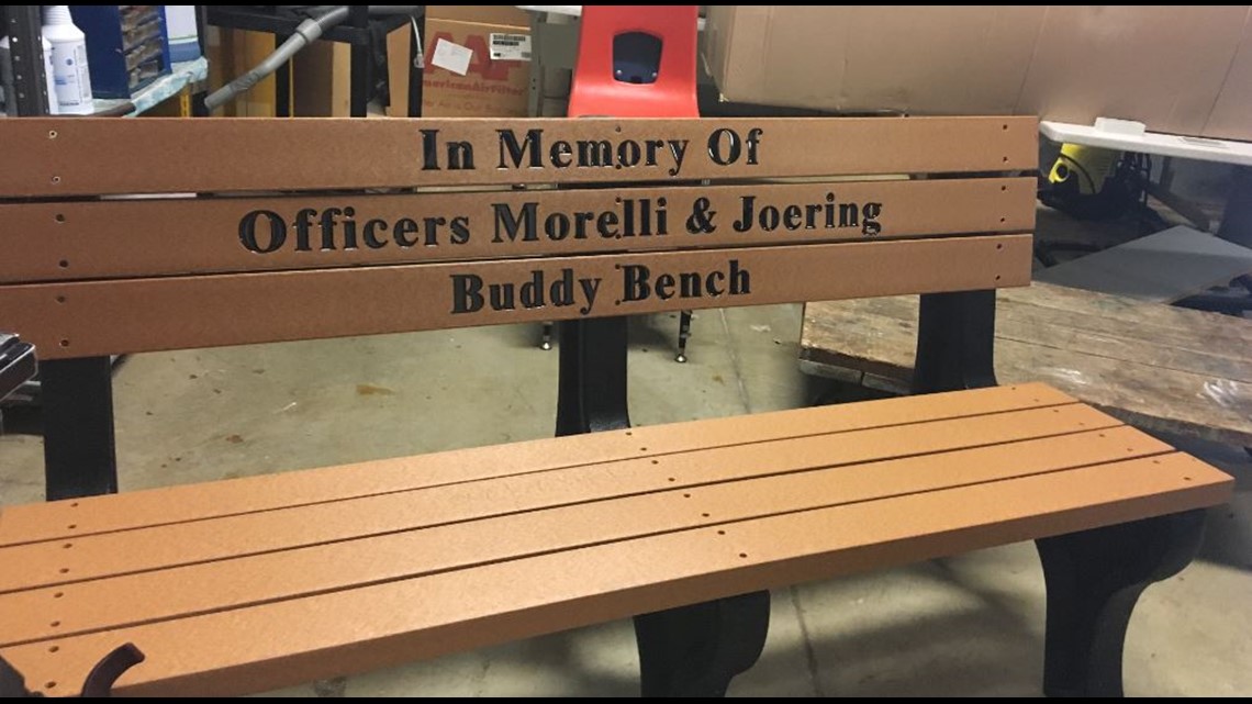 School bench dedicated to fallen Westerville Officers defaced with ...