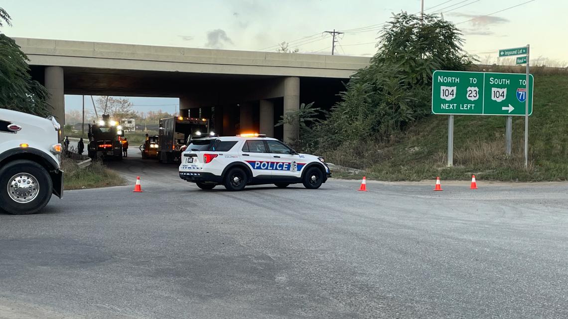 State Route 104 closed after dump truck hits bridge | 10tv.com