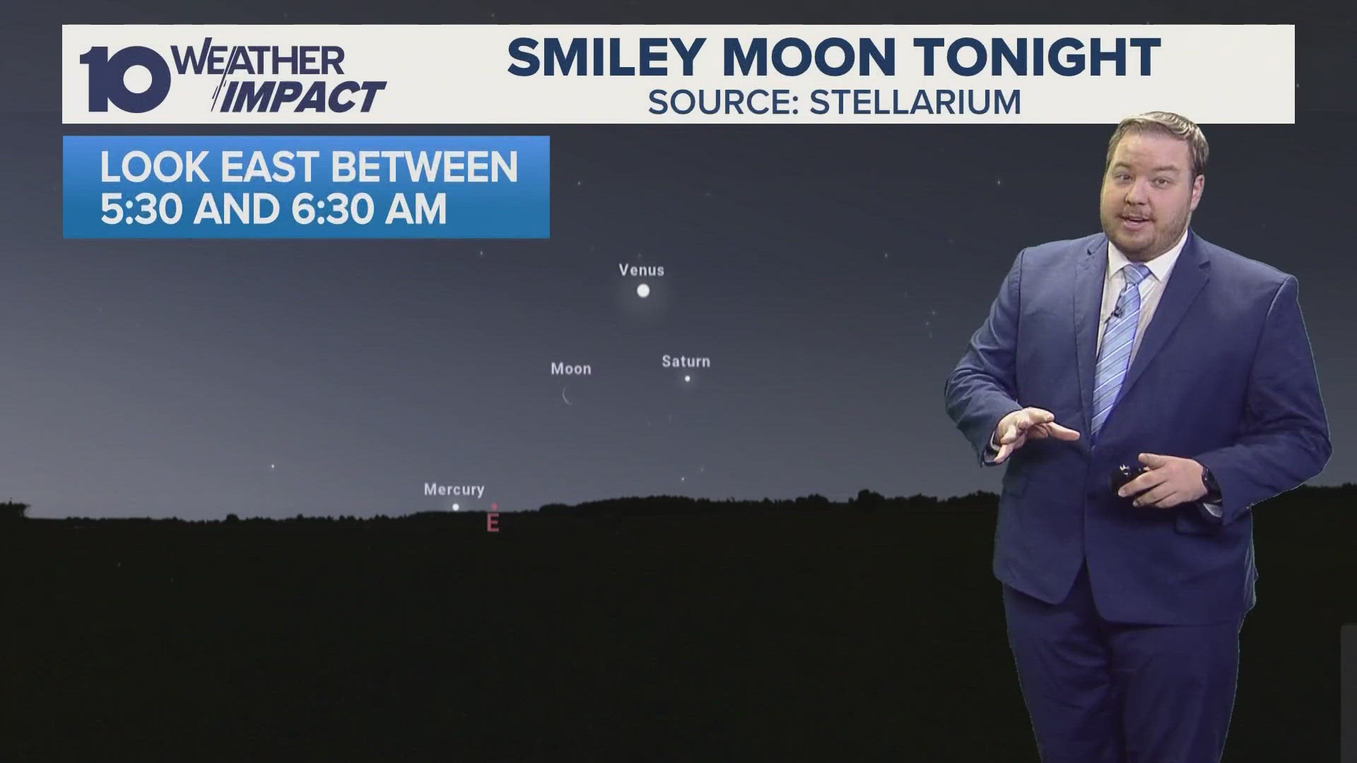 Celestial smiley face: Moon, Saturn and Venus align this week to form a ...