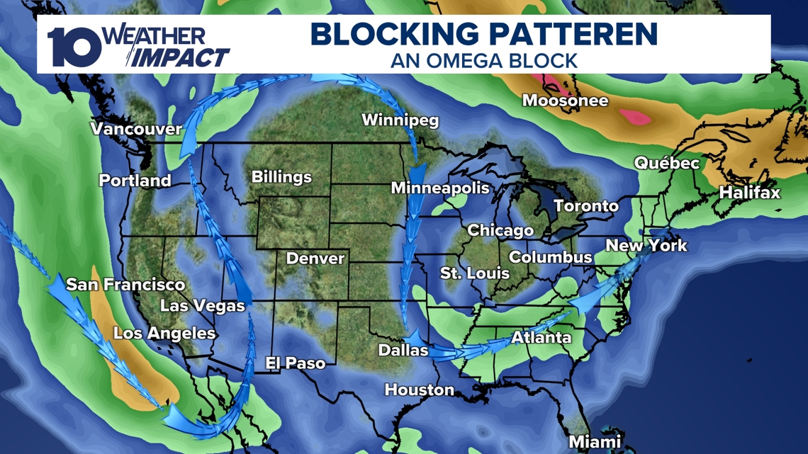 Ohio faces rain amid persistent omega block pattern | 10tv.com