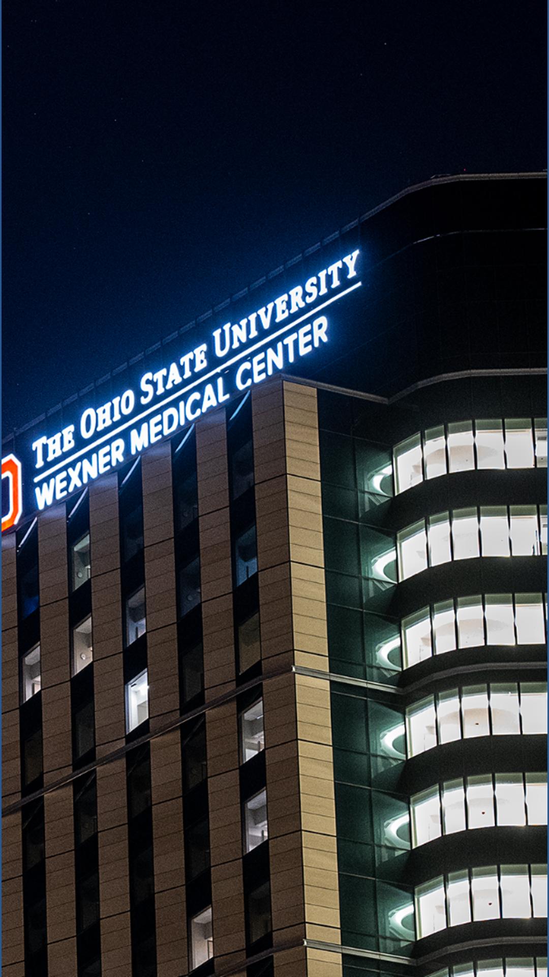 Wexner Medical Center lights Block O on University Hospital | 10tv.com
