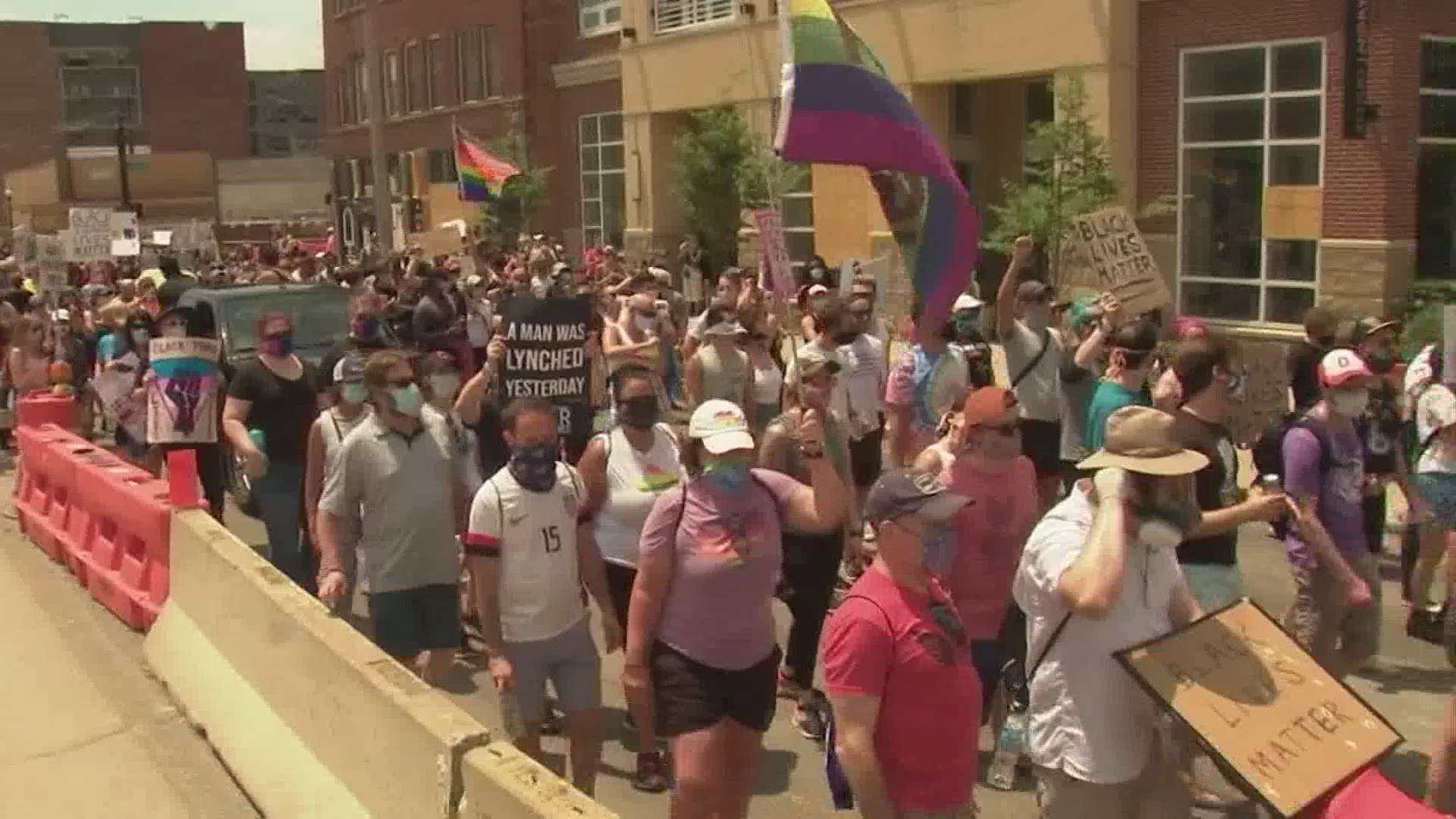 Hundreds gather for Unity March for Black Lives in downtown Columbus ...