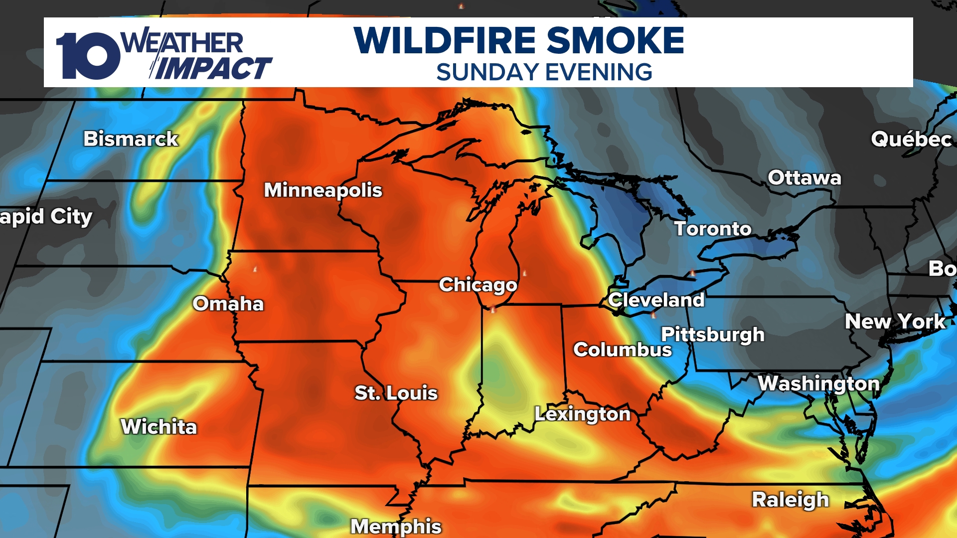 Wildfire smoke leads to hazy skies in the Midwest | 10tv.com