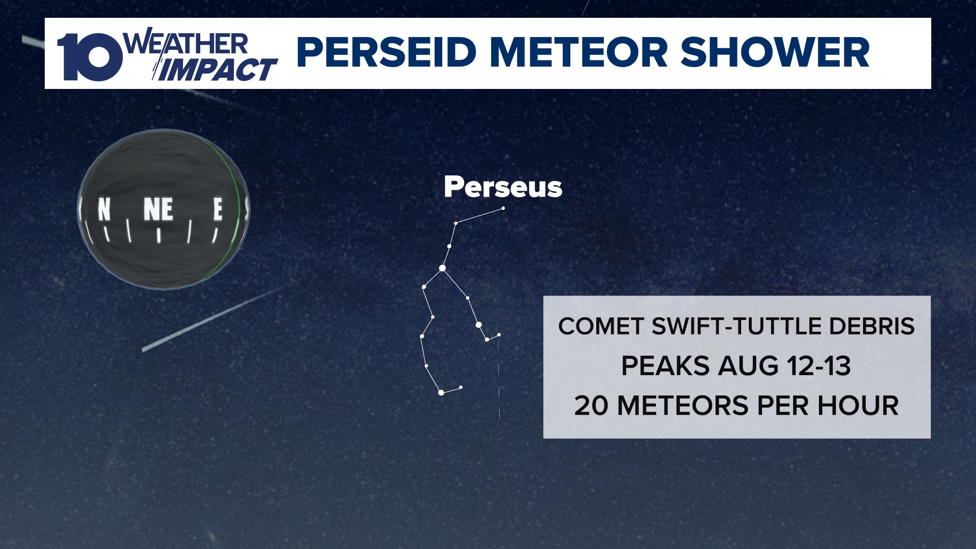 Perseid Meteor Shower Peaks Aug. 12-13 | 10tv.com