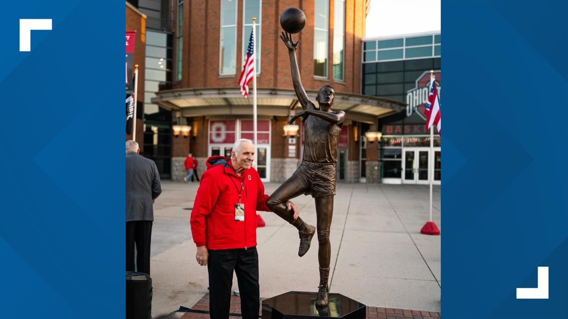 Ohio State unveils statue for legendary basketball player Jerry Lucas ...