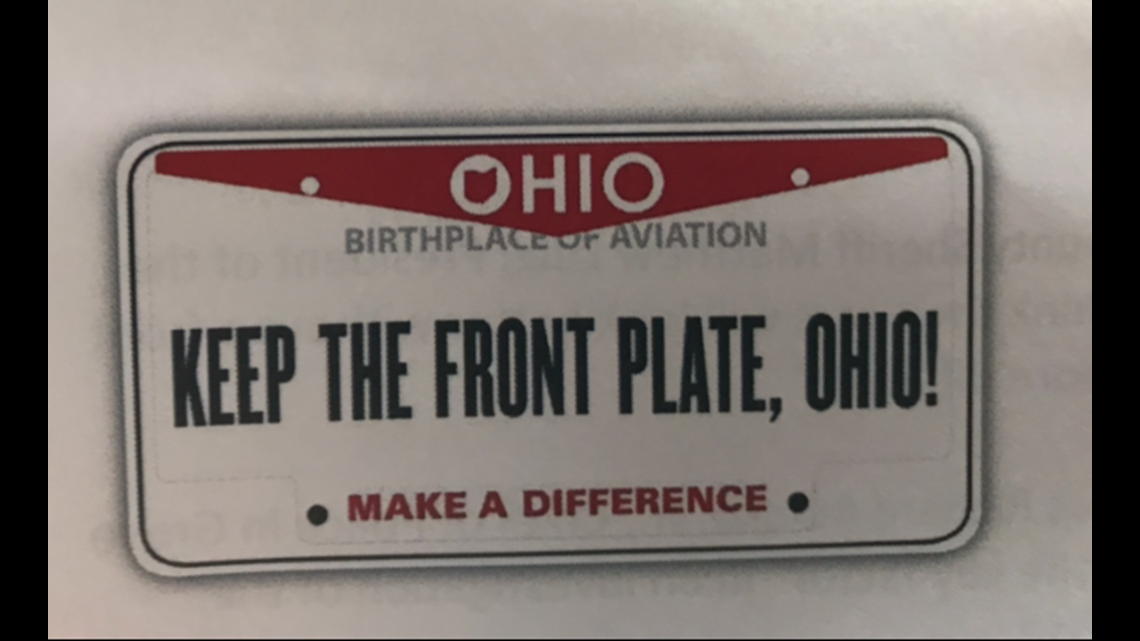 Ohio lawmakers introduce proposal to keep front license plates on ...