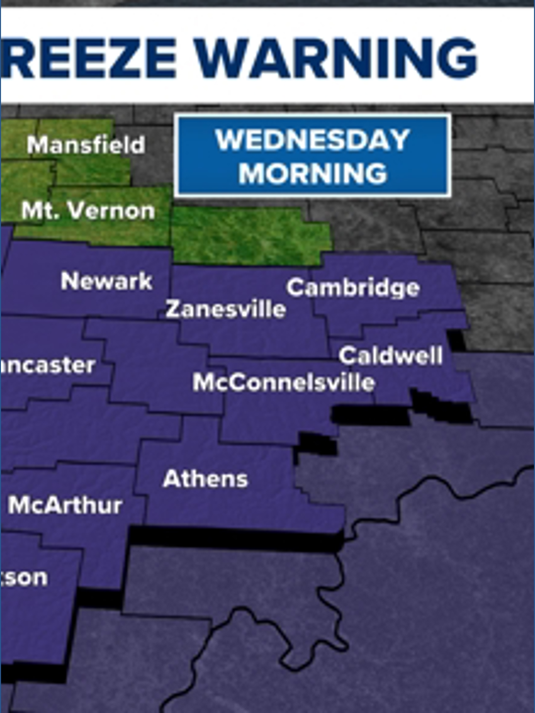 Freeze Warning issued for most of central Ohio Wednesday morning | 10tv.com