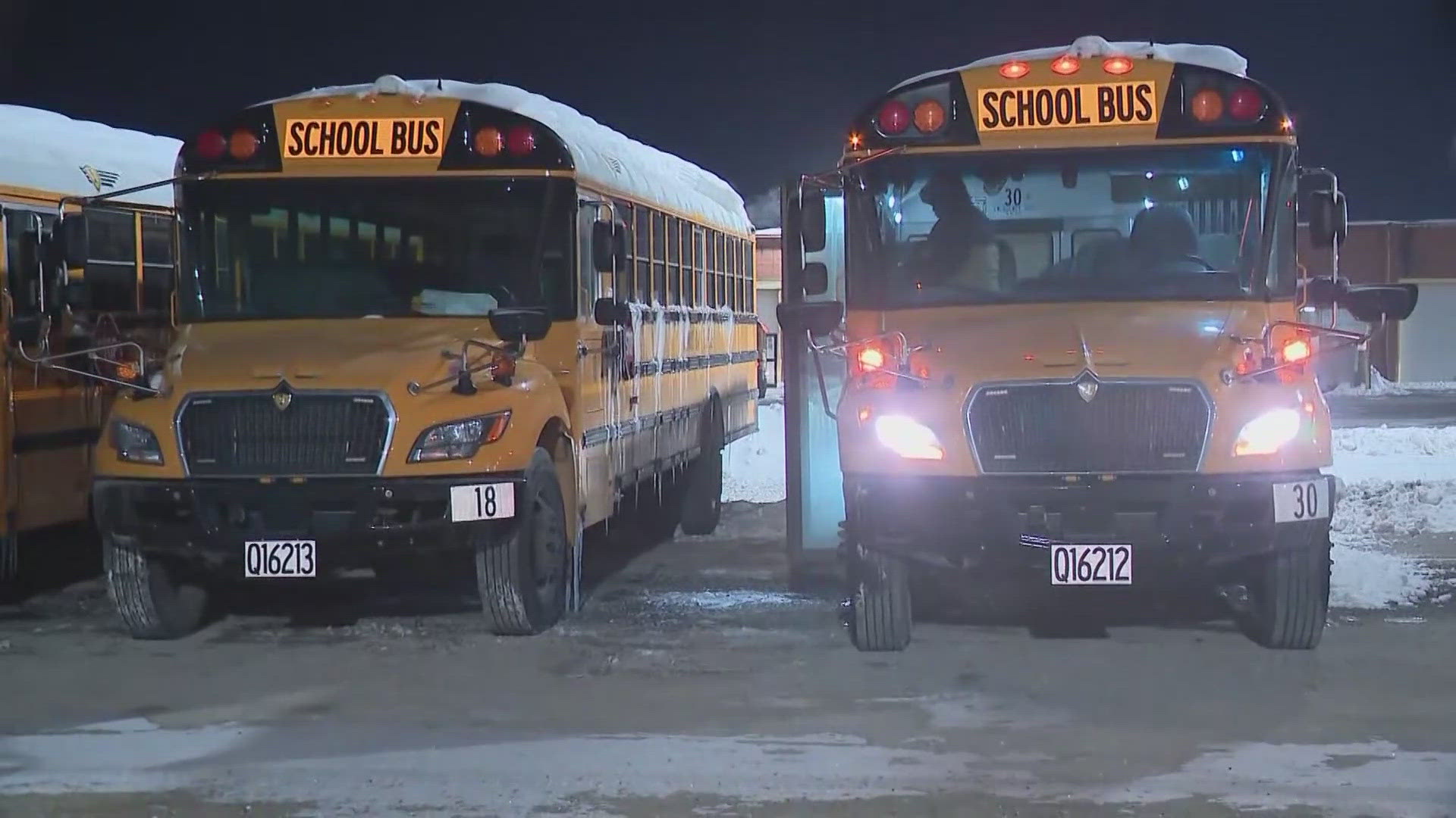 How early do Ohio school buses get ready to hit the road in the cold ...