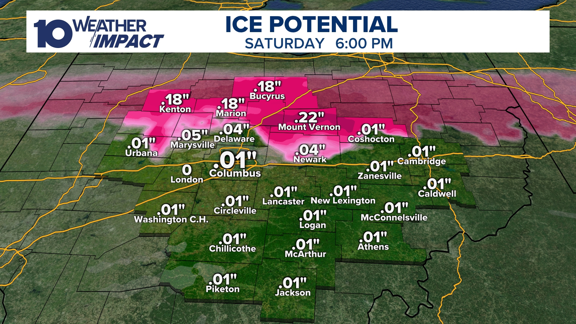 Columbus, Ohio Saturday forecast: Freezing rain | 10tv.com