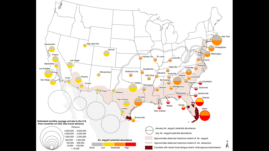 MAP: NASA predicts spread of Zika Virus | 10tv.com