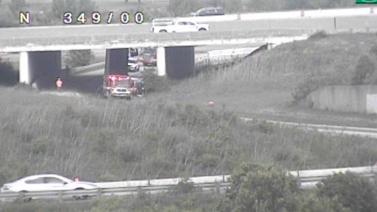 Man seriously injured after dump truck hits bridge on I-270 ramp in ...