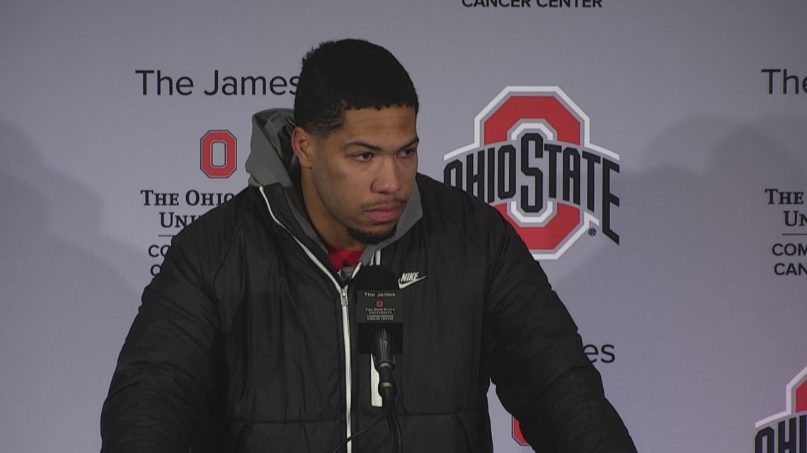 Ohio State linebacker Cody Simon speaks after 13-10 loss to Michigan ...