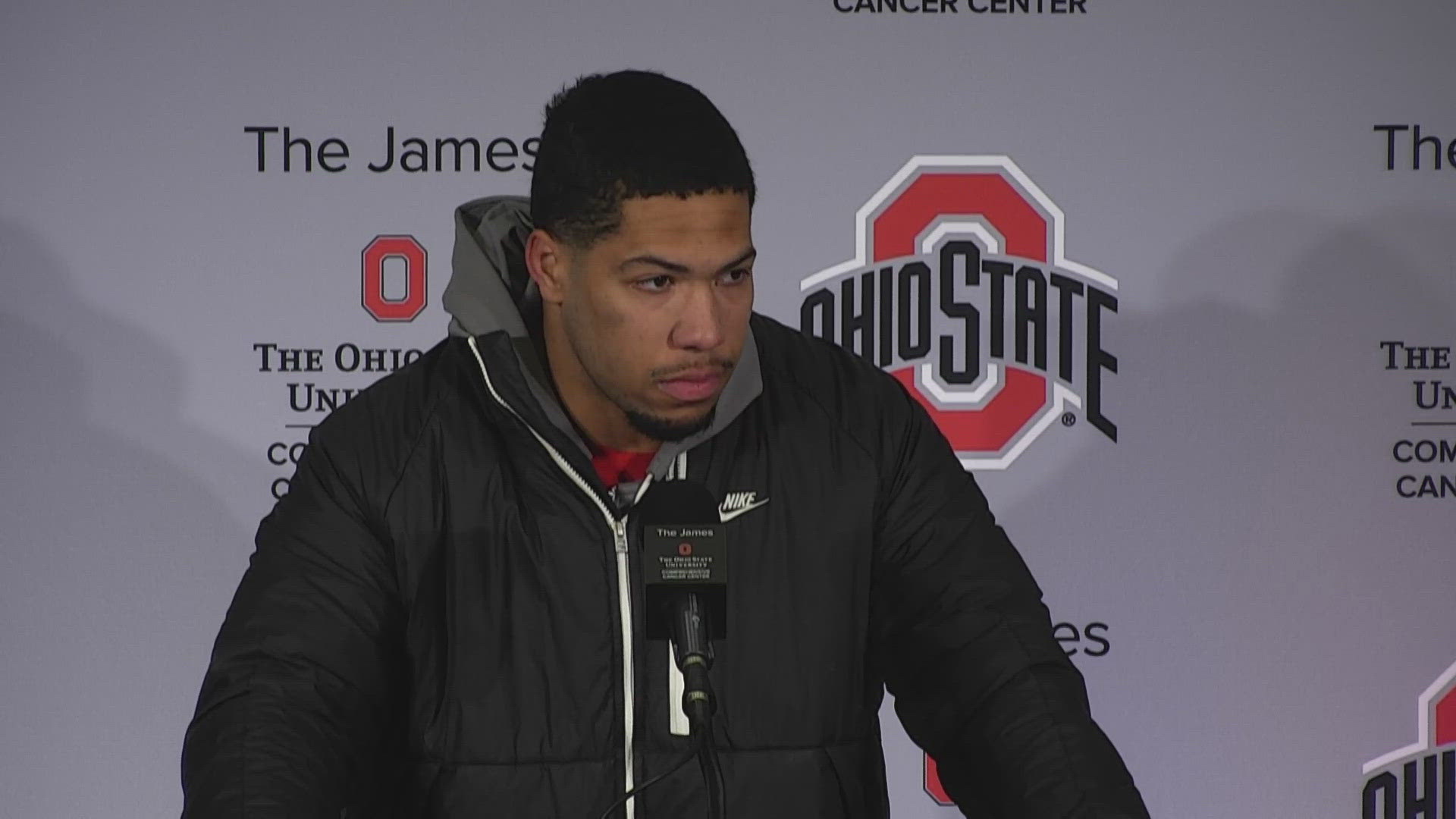 Ohio State linebacker Cody Simon speaks after 13-10 loss to Michigan ...
